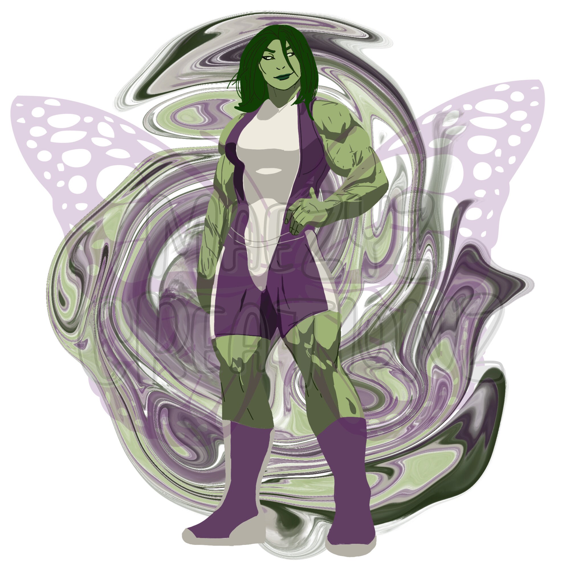 She Hulk Png Transparent and Purple Background - Etsy