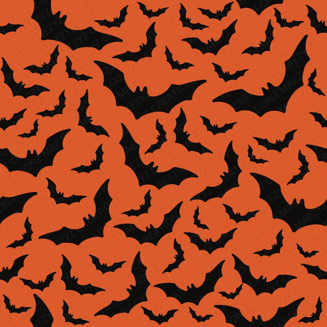 Orange Bat Seamless File - Etsy