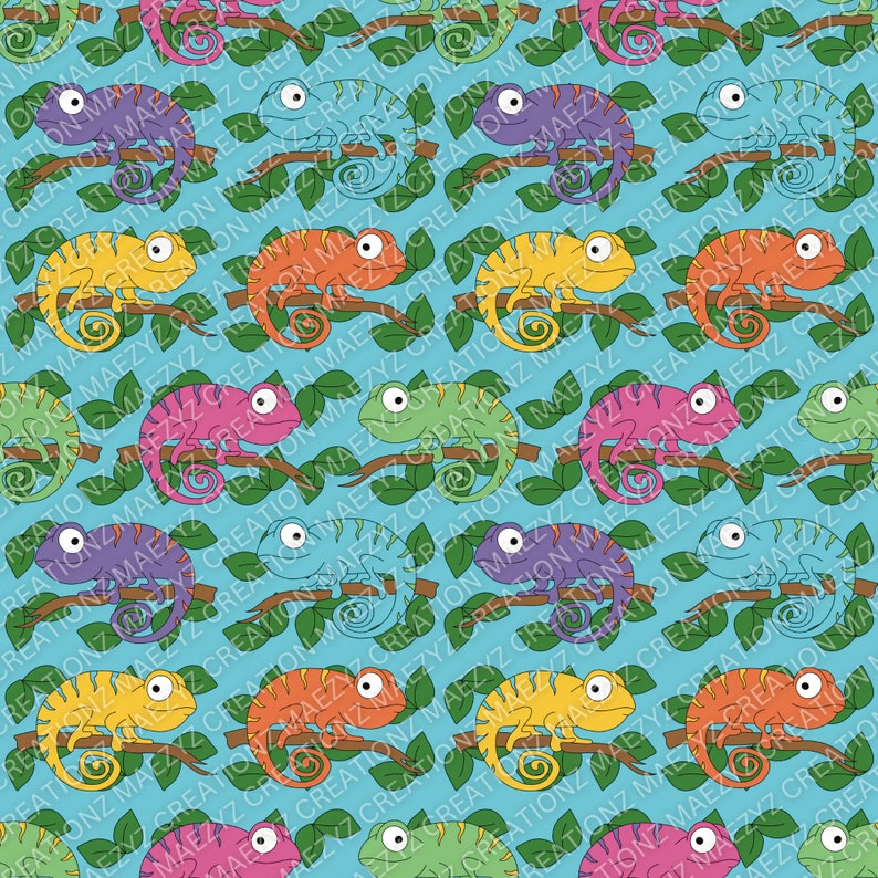 Chameleon Rainbow Seamless File Blue Colorway - Etsy