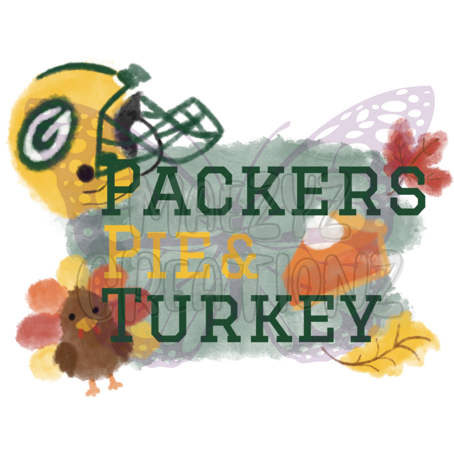 Thanksgiving Football Packer Seamless Files and Pngs - Etsy
