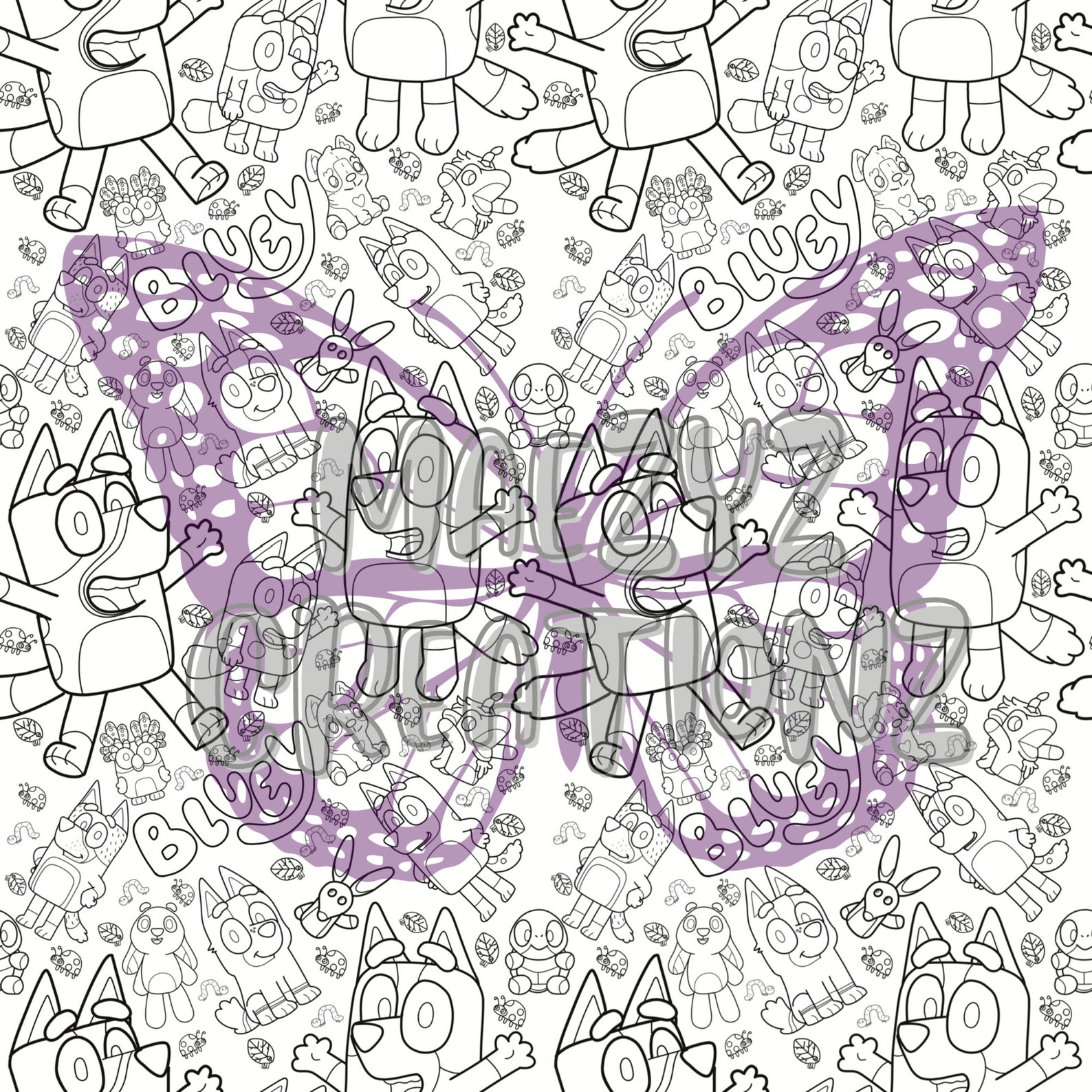 Coloring Page Heeler Seamless File - Etsy