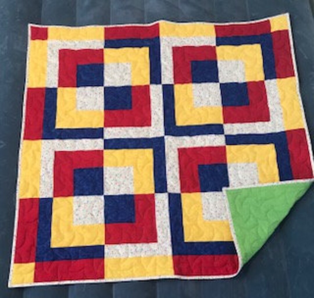 Primary Colors Baby Quilt (RBY) - Etsy