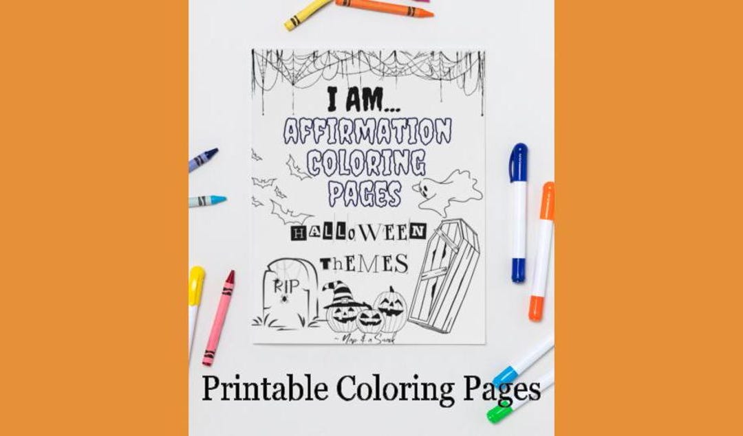 I AM... Affirmations Coloring Pages Halloween-themes, Printable ...