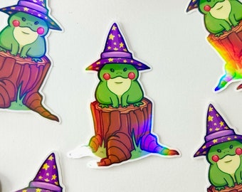 Wizard Frog Sticker - Etsy
