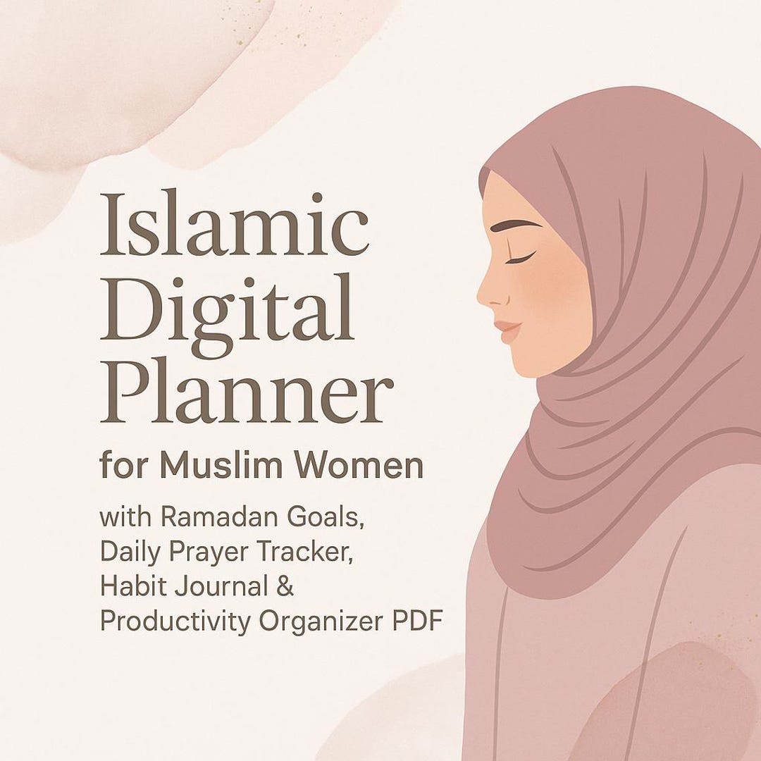 Islamic Digital Planner for Muslim Women Ramadan Goals, Prayer Tracker ...