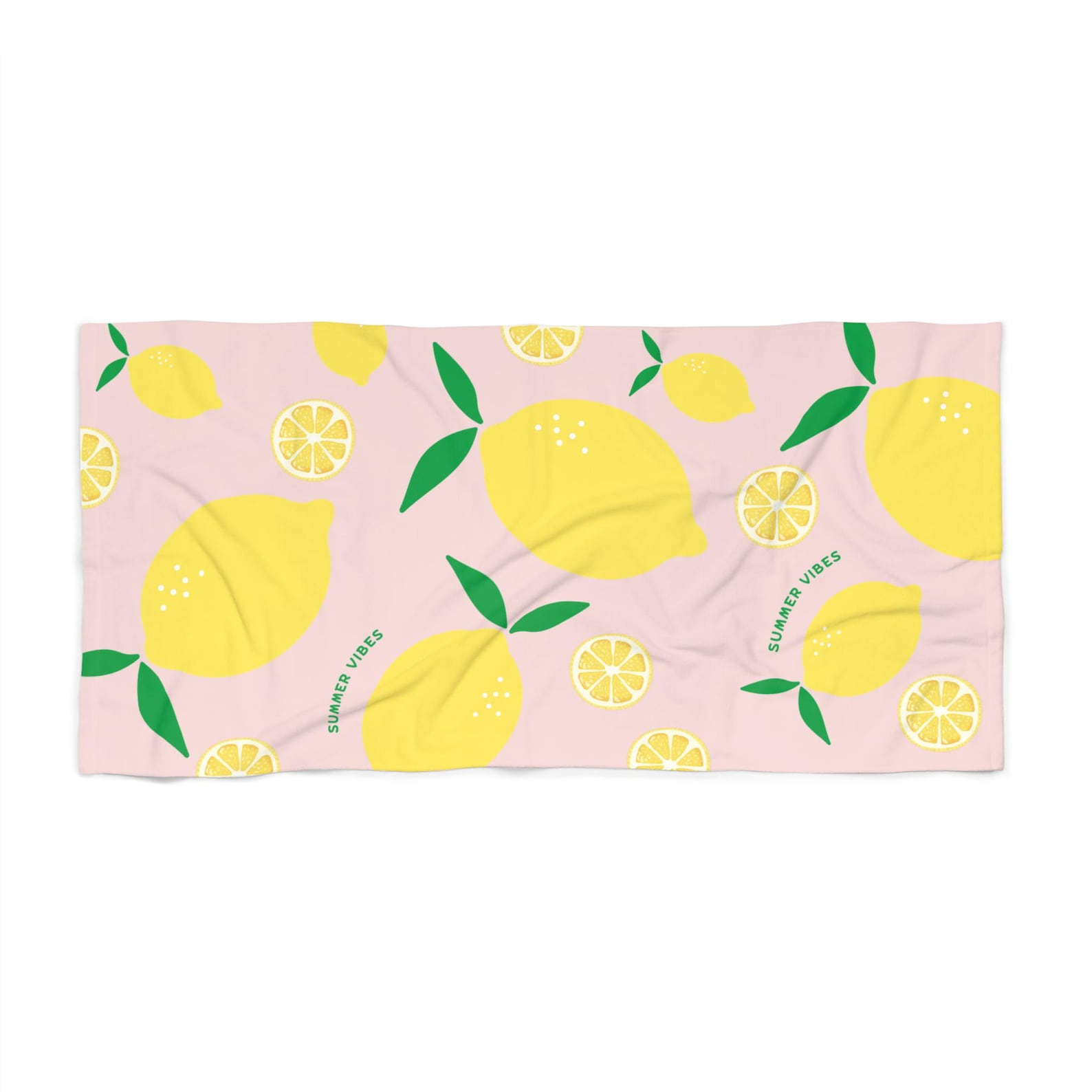 Personalized Lemon Beach Towel, Custom Name Summer Towel, Citrus Fruit ...