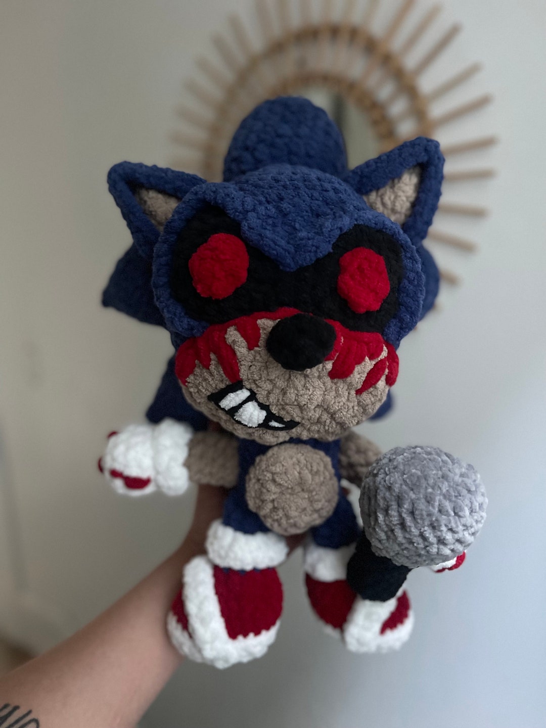 Custom Sonic EXE Plush crochetedhandmademade to Order - Etsy