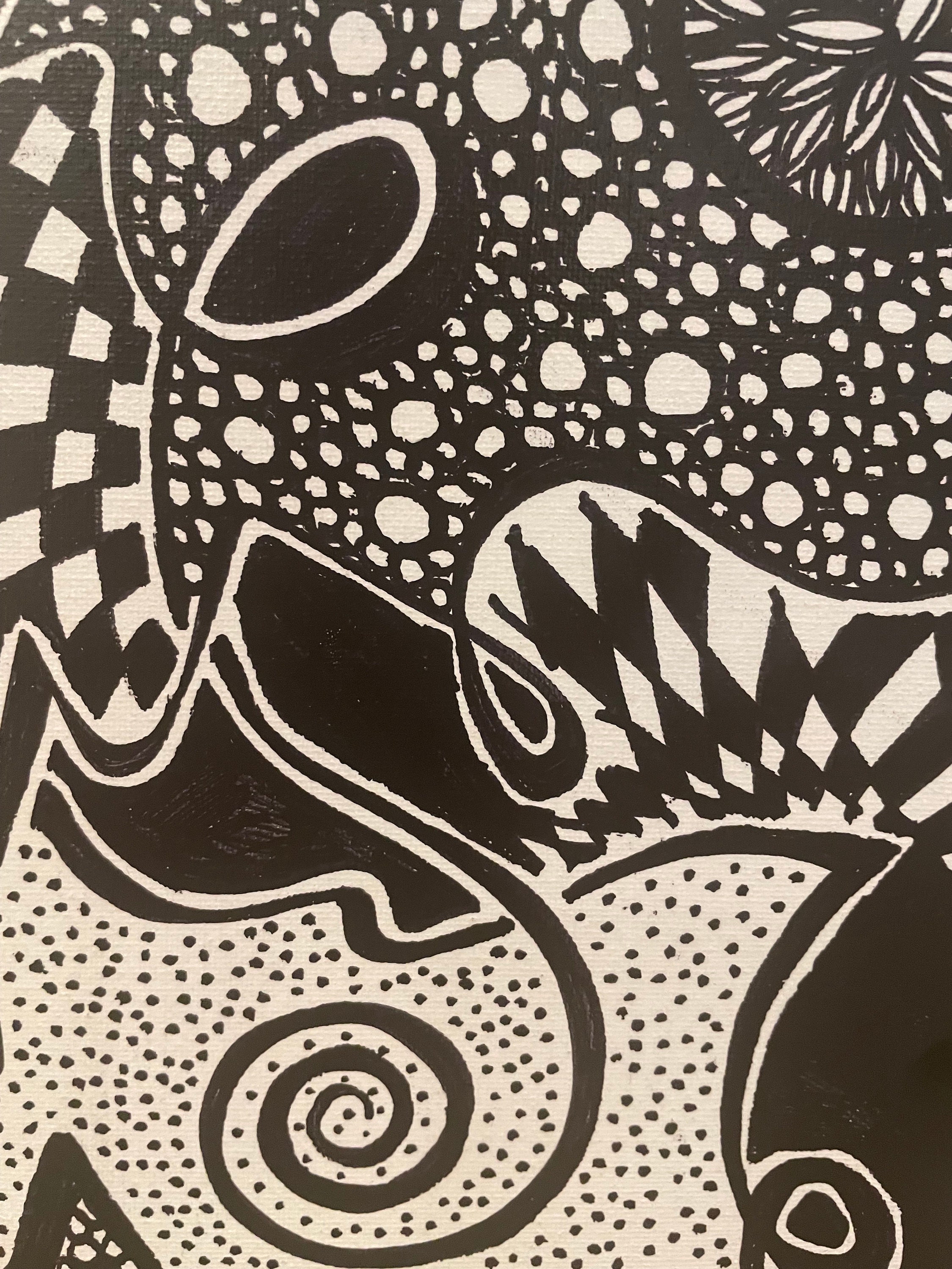 ZEN TWO Sharpie Drawing on Canvas - Etsy