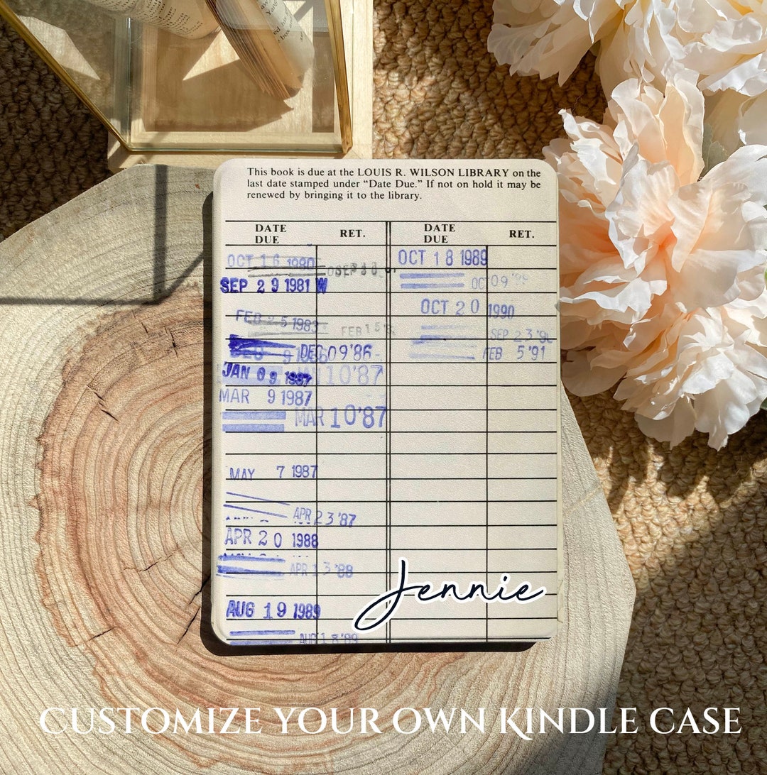 Library Due Date Cards Kindle Paperwhite 2024 Case, All New Kindle Case ...