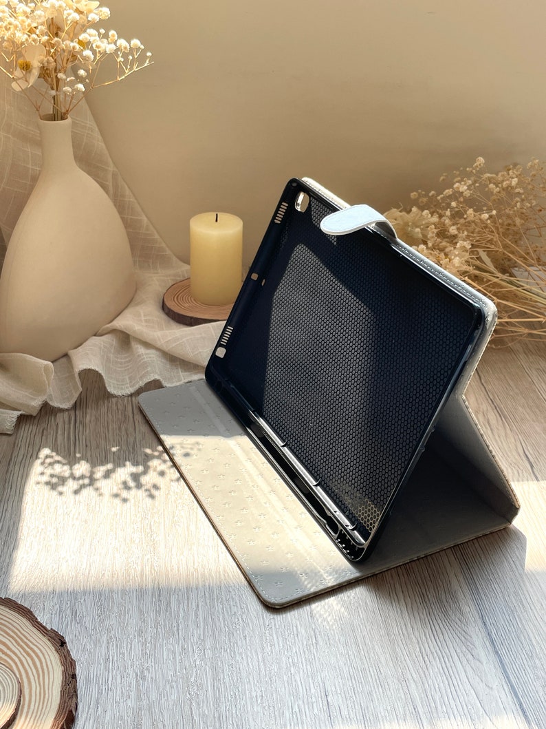 Personalized Leather iPad Case, Solid Color, Minimalist Design - Etsy