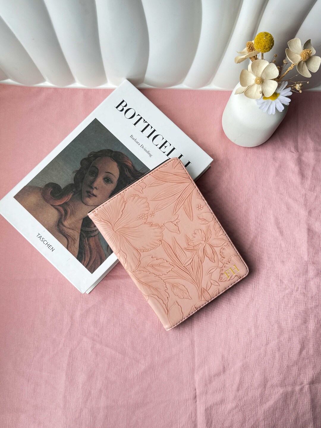 Retro Pink Flower Leather Kindle Case, Paperwhite 7'' Case Kindle 12th ...