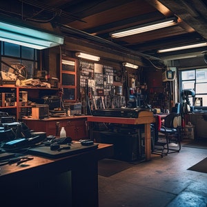 7 Pack of Mechanic Garage Workshop Zoom Backgrounds, Version 1 ! Unique ...