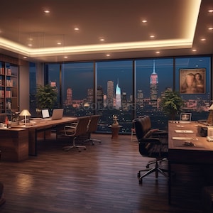 7 Pack of Modern Lawyer Law Firm Office Style Zoom Backgrounds, Version ...