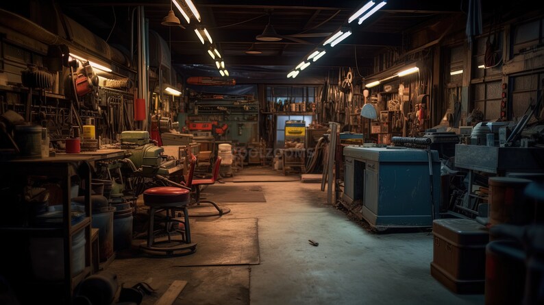 7 Pack of Mechanic Garage Workshop Zoom Backgrounds, Version 1 ! Unique ...