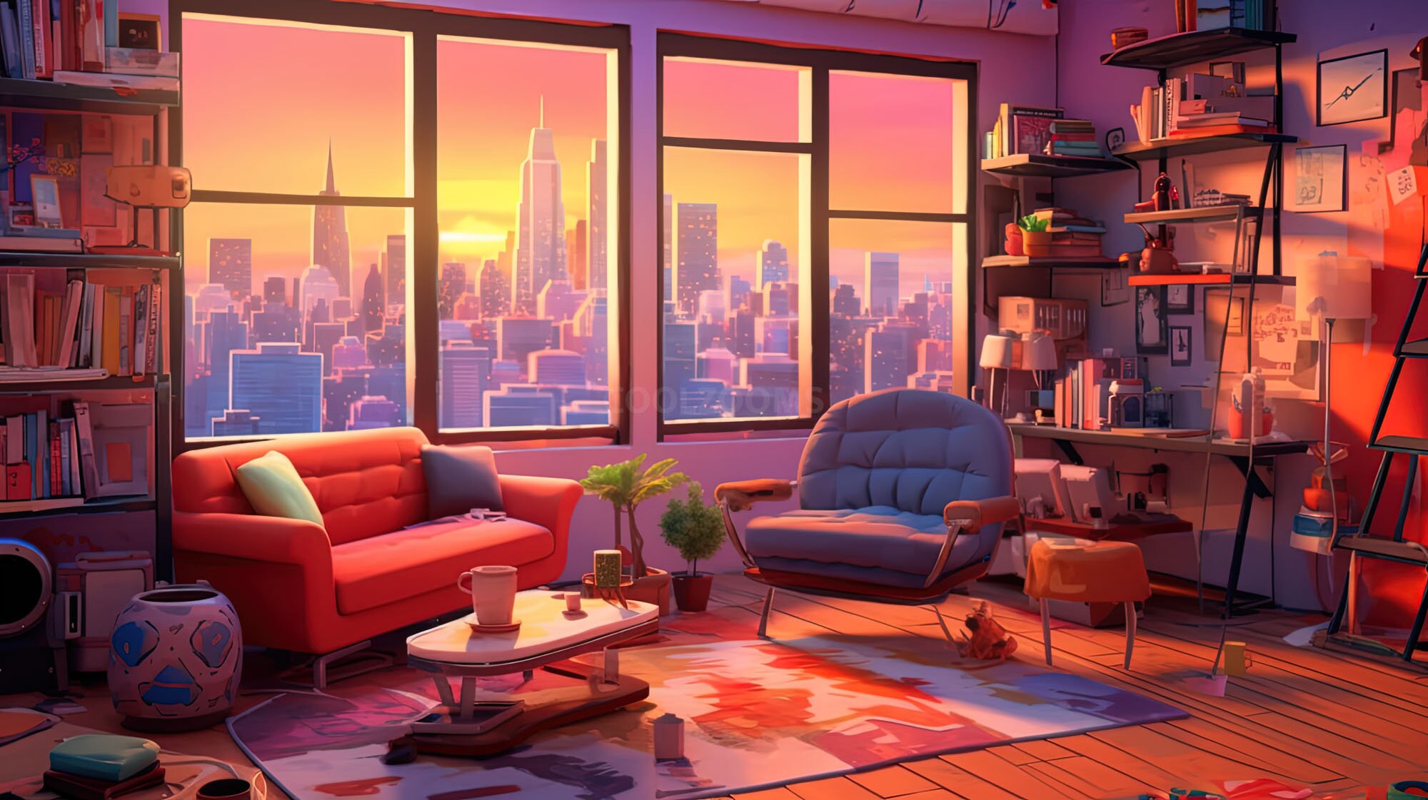 7 Pack of Vtuber Apartment Backgrounds! Unique Vtuber Backgrounds, Zoom ...
