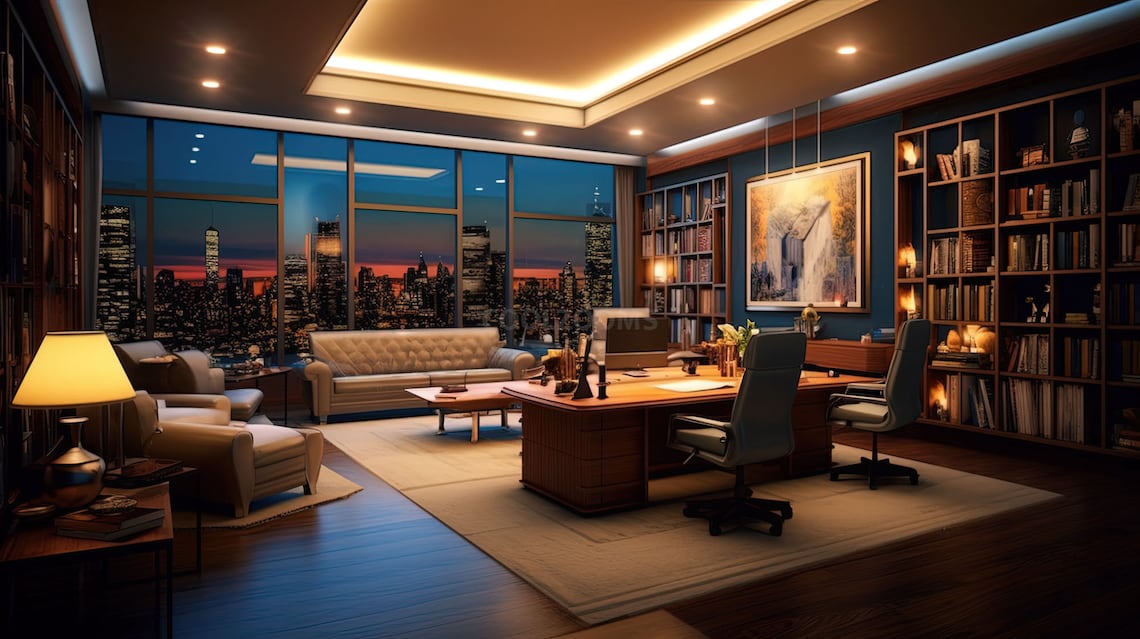 7 Pack of Modern Lawyer Law Firm Office Style Zoom Backgrounds, Version ...