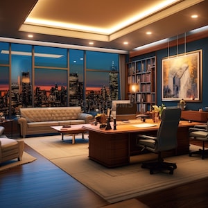 7 Pack of Modern Lawyer Law Firm Office Style Zoom Backgrounds, Version ...