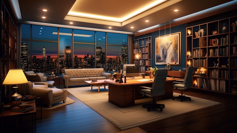 7 Pack of Modern Lawyer Law Firm Office Style Zoom Backgrounds, Version ...