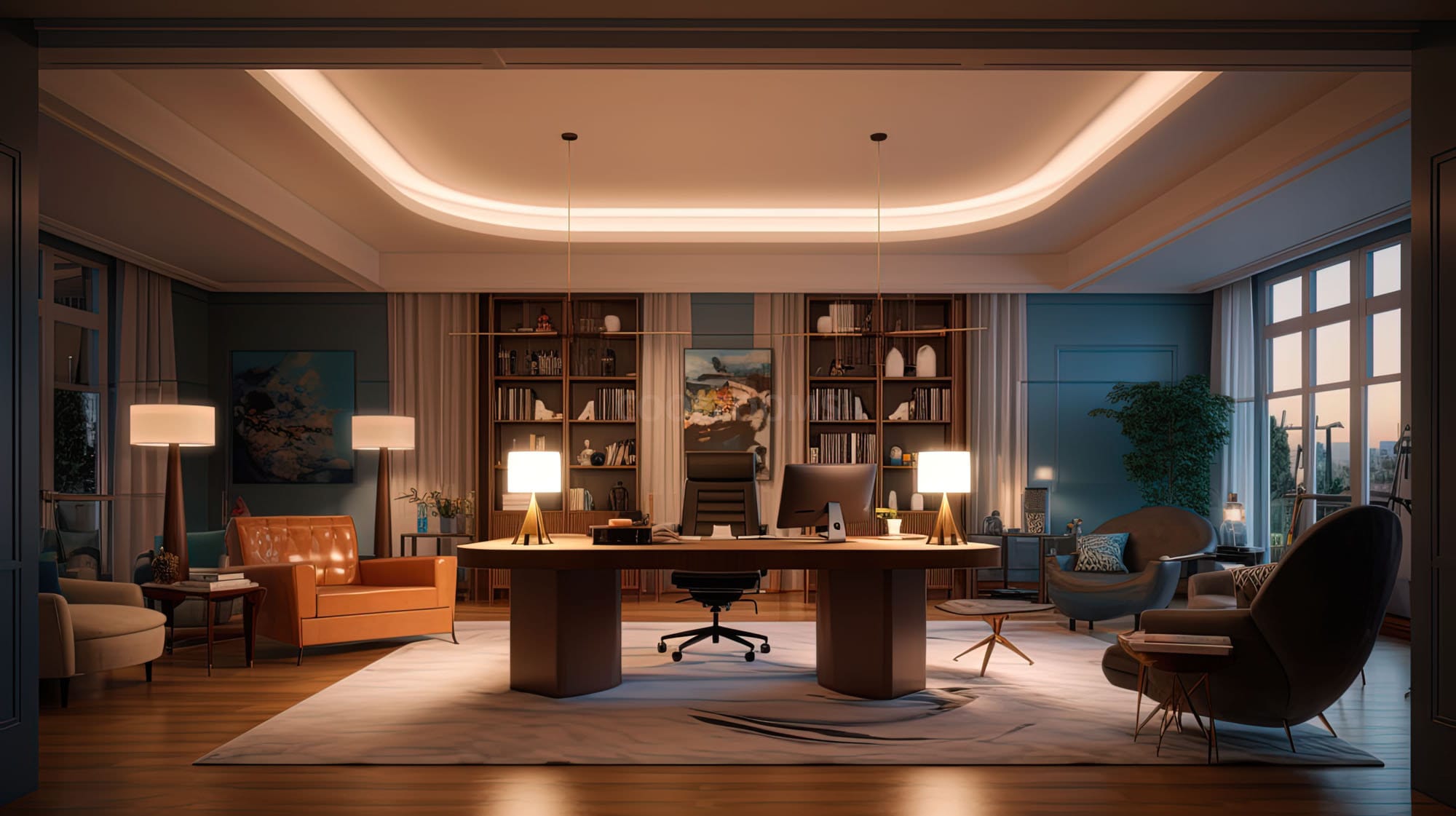 7 Pack of Modern Lawyer Law Firm Office Style Zoom Backgrounds, Version ...