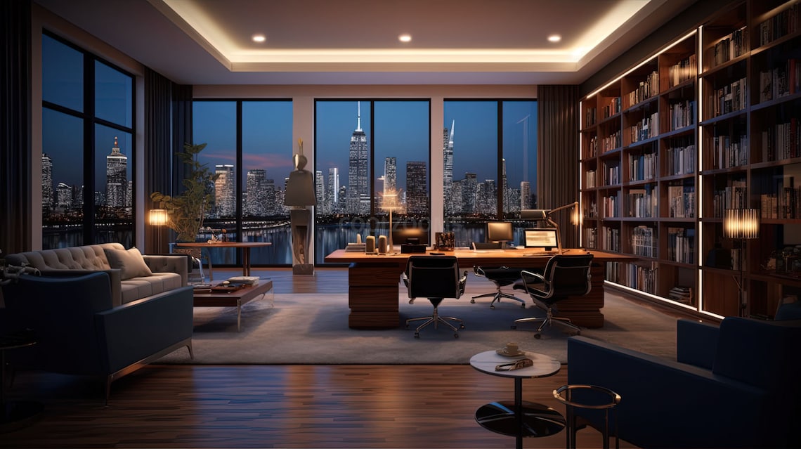 7 Pack of Modern Lawyer Law Firm Office Style Zoom Backgrounds, Version ...