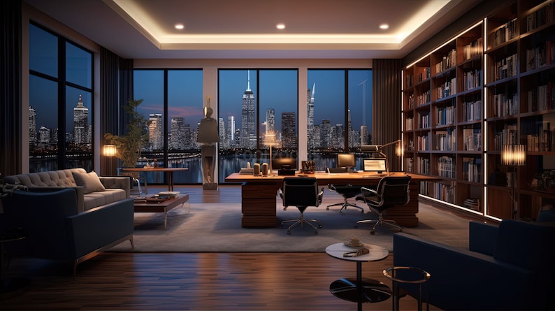 7 Pack of Modern Lawyer Law Firm Office Style Zoom Backgrounds, Version ...