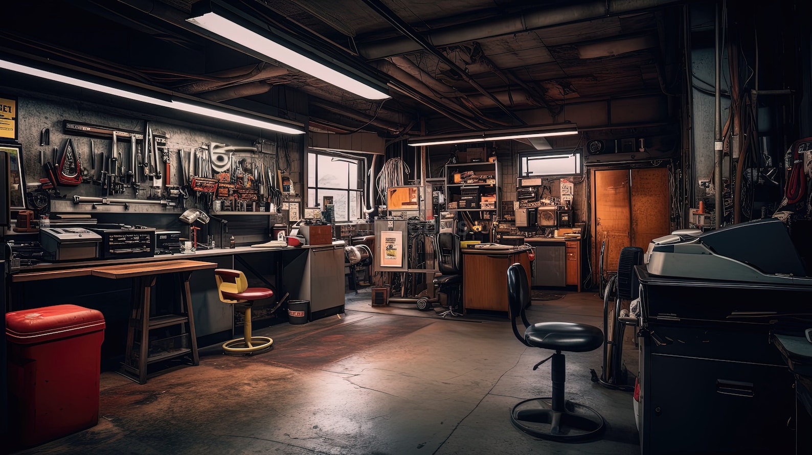 7 Pack of Mechanic Garage Workshop Zoom Backgrounds, Version 1 ! Unique ...