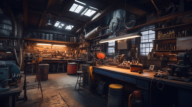 7 Pack of Mechanic Garage Workshop Zoom Backgrounds, Version 1 ! Unique Zoom Backgrounds, Zoom ...