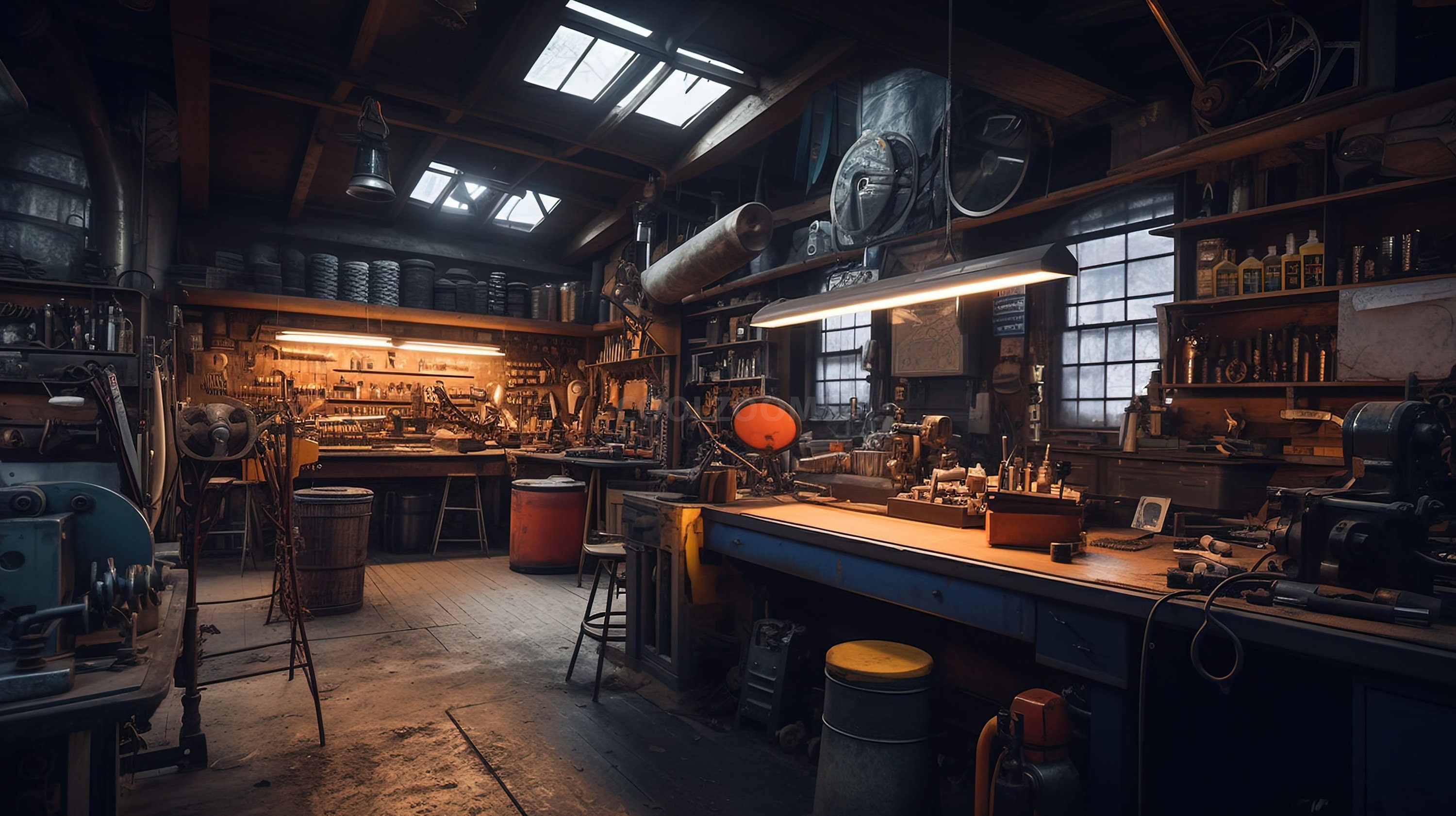 7 Pack of Mechanic Garage Workshop Zoom Backgrounds, Version 1 ! Unique ...