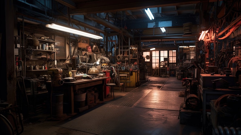 7 Pack of Mechanic Garage Workshop Zoom Backgrounds, Version 1 ! Unique ...