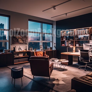 Modern Office Zoom Background 5 Pack! Unique Zoom Backgrounds, Zoom ...