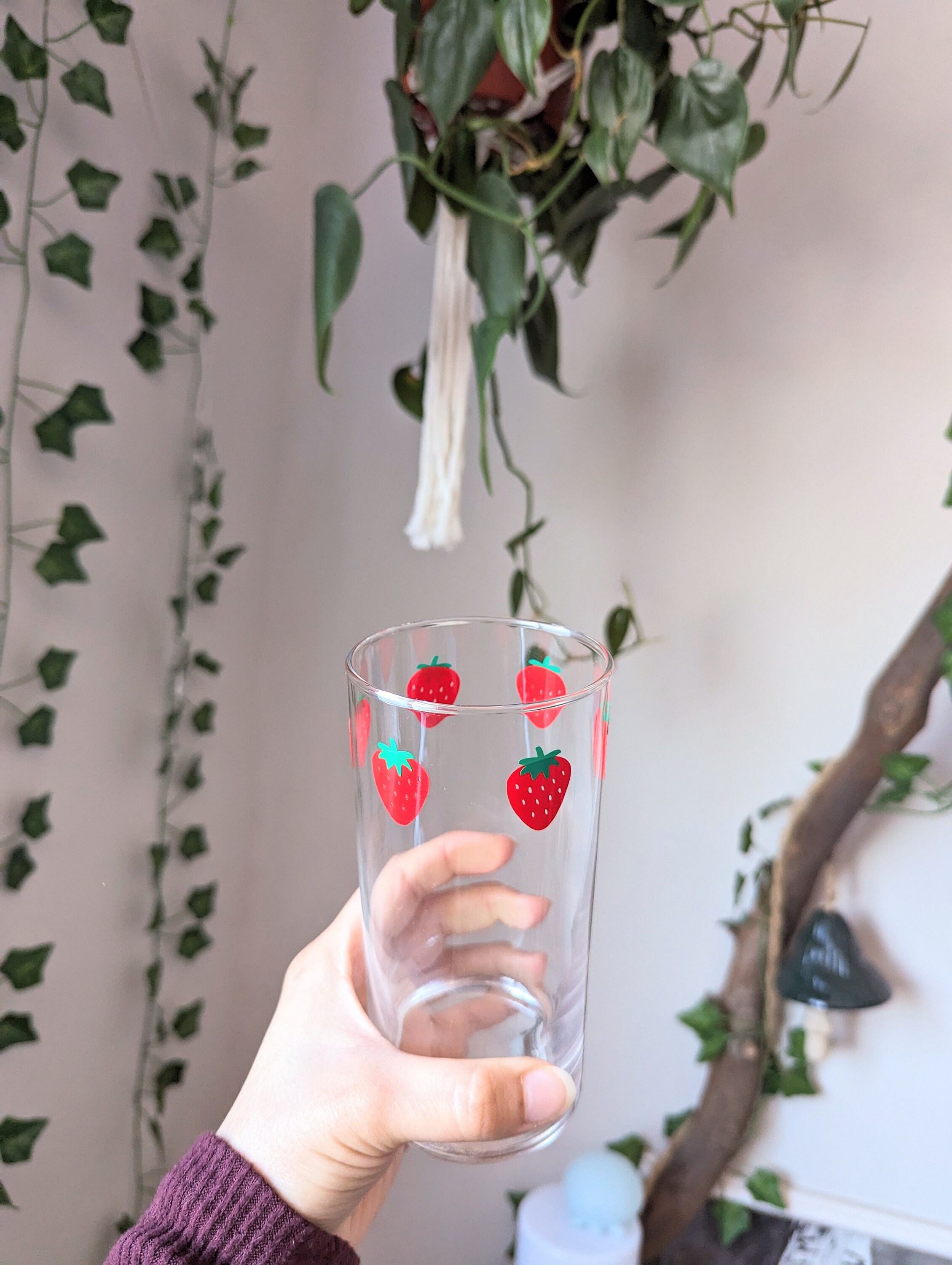 Nana and Hachi Strawberry Glass Friendship Cups Anime Handmade Set of 2 ...