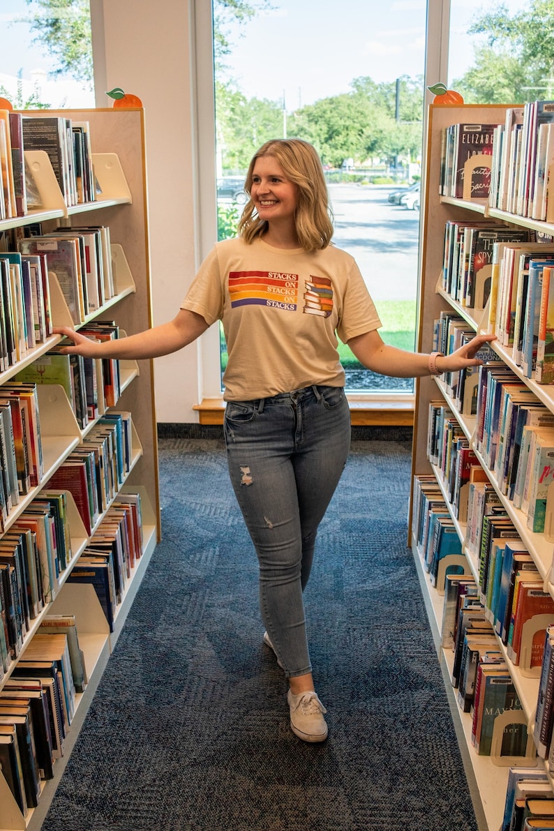 Stacks on Stacks on Stacks Unisex Tee | Retro Apparel | 1970s Inspired ...