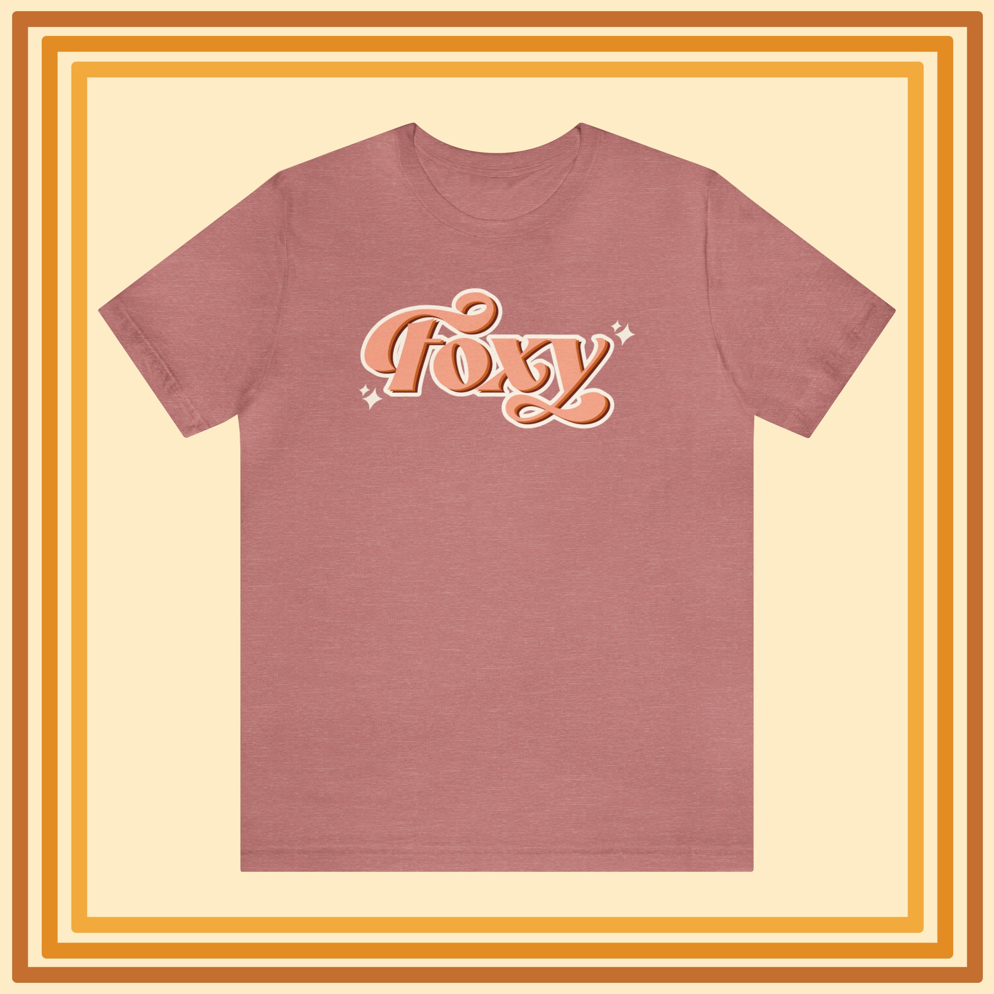 FOXY Unisex Tee Retro Apparel 1970s Inspired Design Vintage Graphic ...