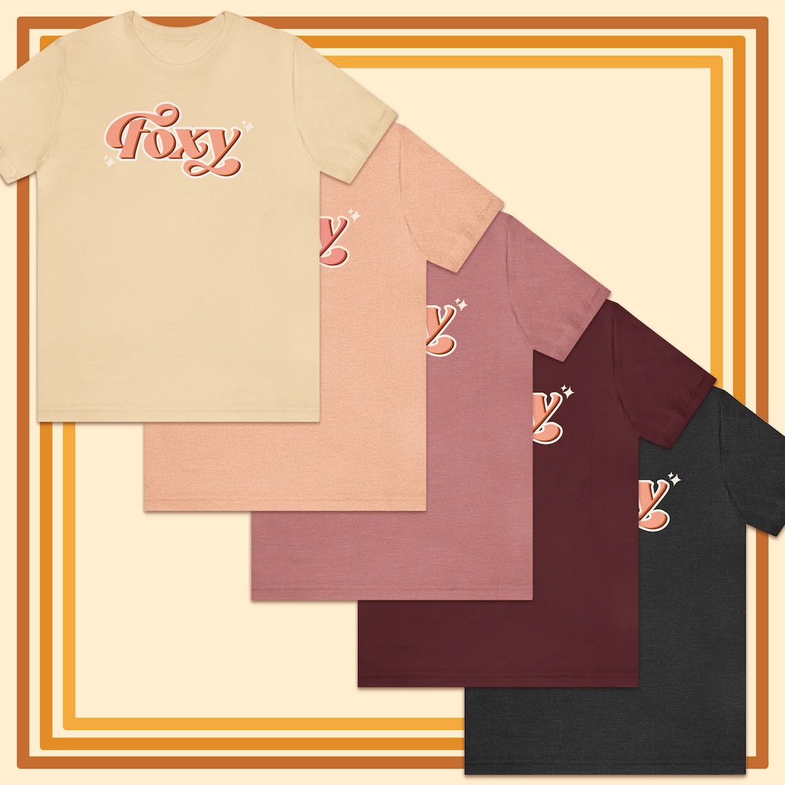 FOXY Unisex Tee Retro Apparel 1970s Inspired Design Vintage Graphic ...