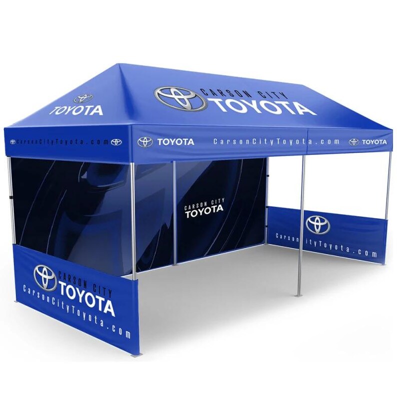 Custom Logo Canopy Tent | Heavy-duty 10x15 or 10x20 Trade Show Pop-up ...