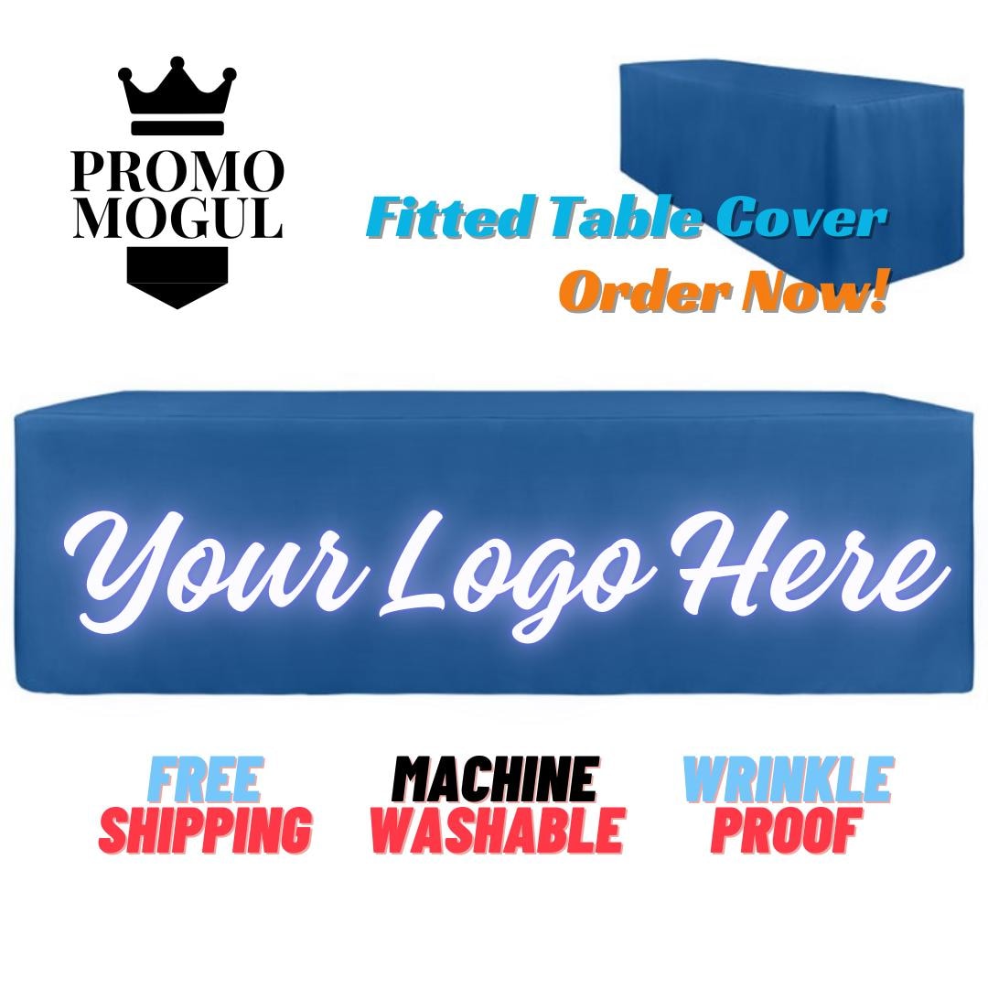 Custom Logo Tablecloth | Personalized Fitted Table Cover for Trade ...