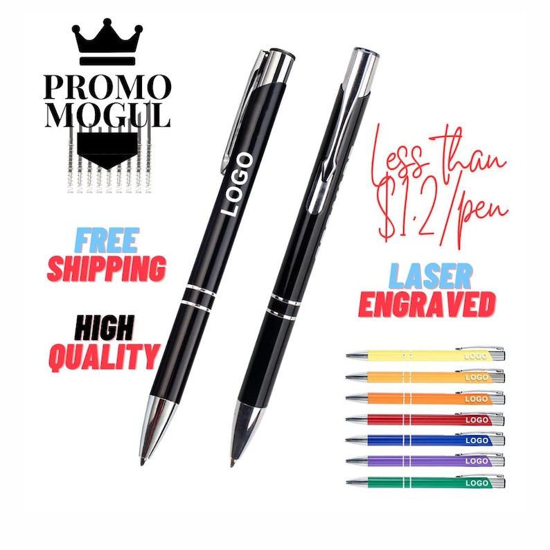 Custom Laser Engraved Aluminum Pens | Bulk Wholesale Promotional ...