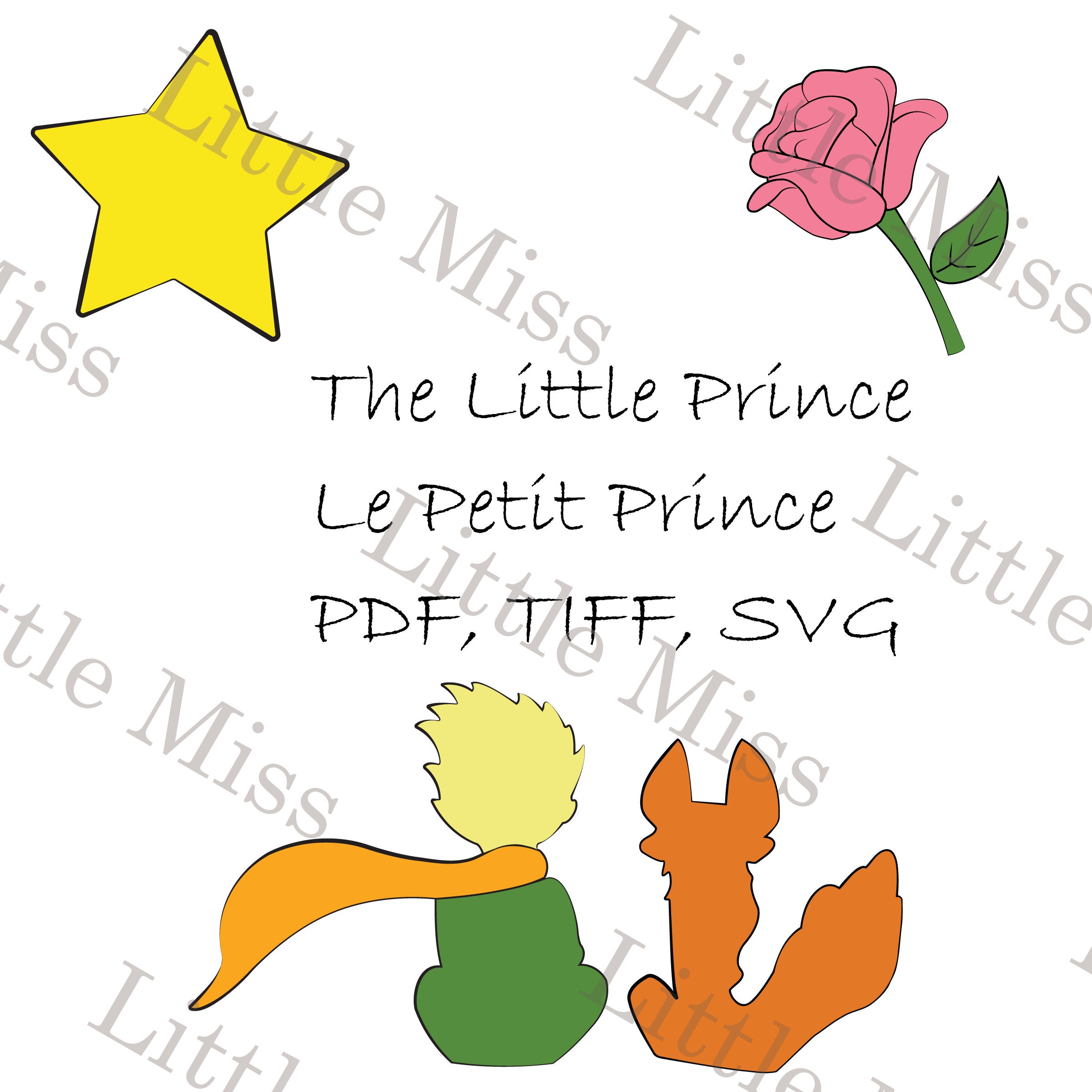 5 Pack of Le Petit Prince/the Little Prince Designs/boy and - Etsy