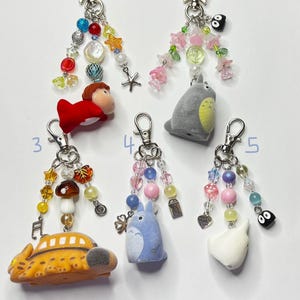 Ghibli Flocked Gacha Keychains - Etsy