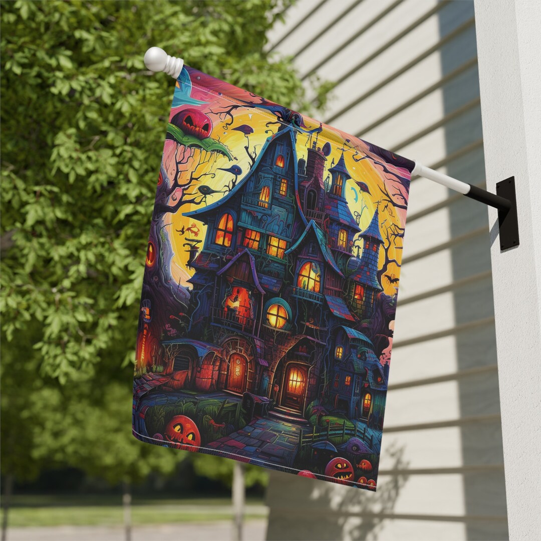 Halloween Haunted House Garden & House Banner - Etsy