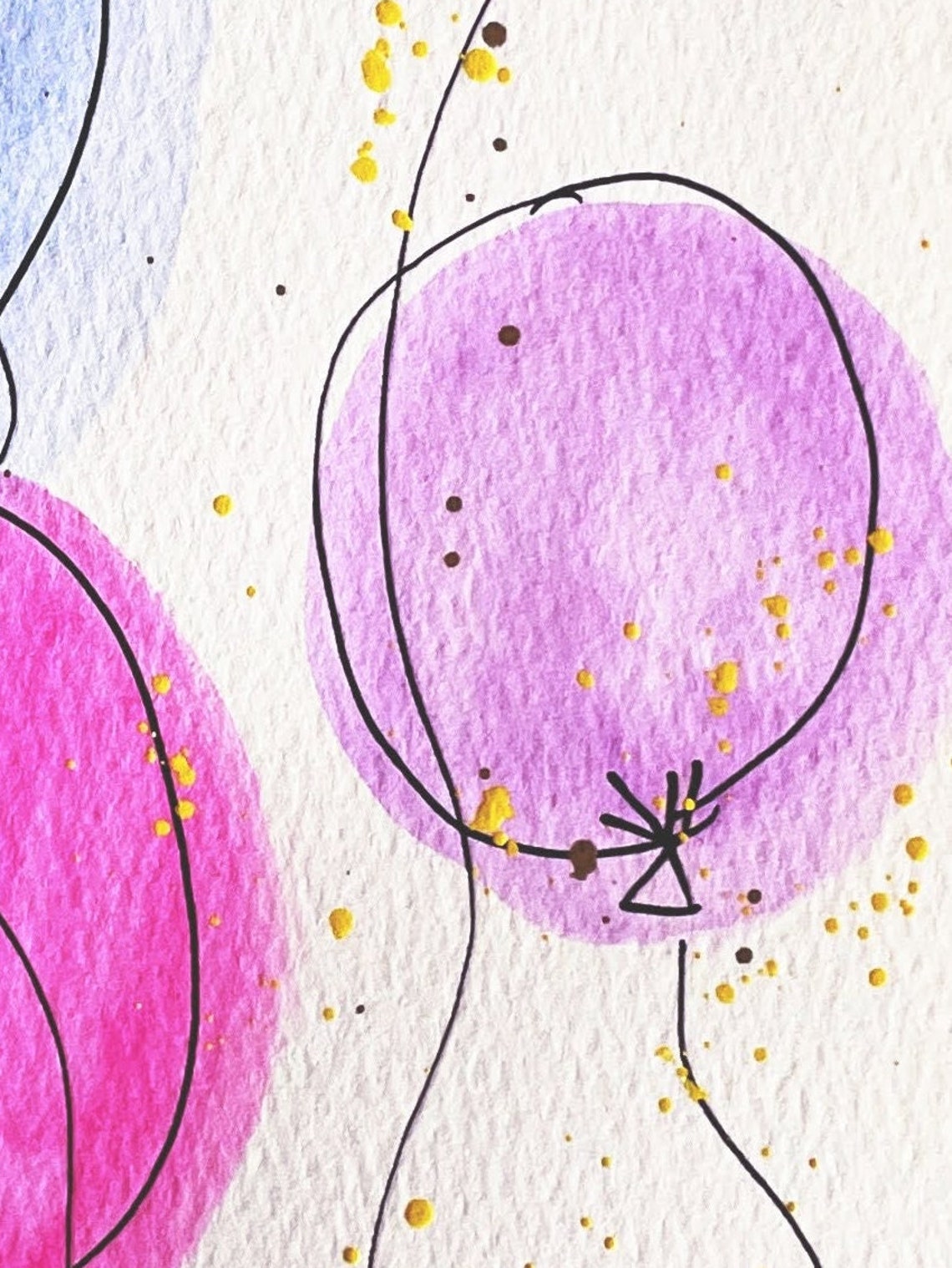 Watercolor Birthday Balloons: PRINTABLE BIRTHDAY CARD - Etsy