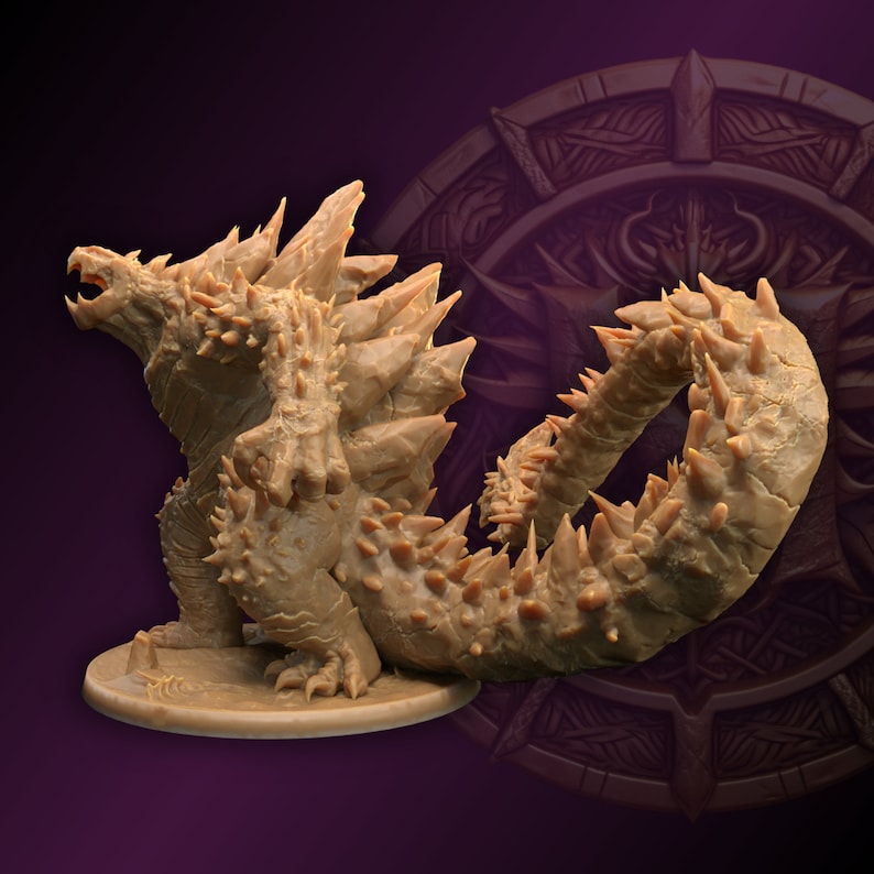 3D Printing Service Dnd Figures: lava Kaiju Godzilla Miniature Dragon ...