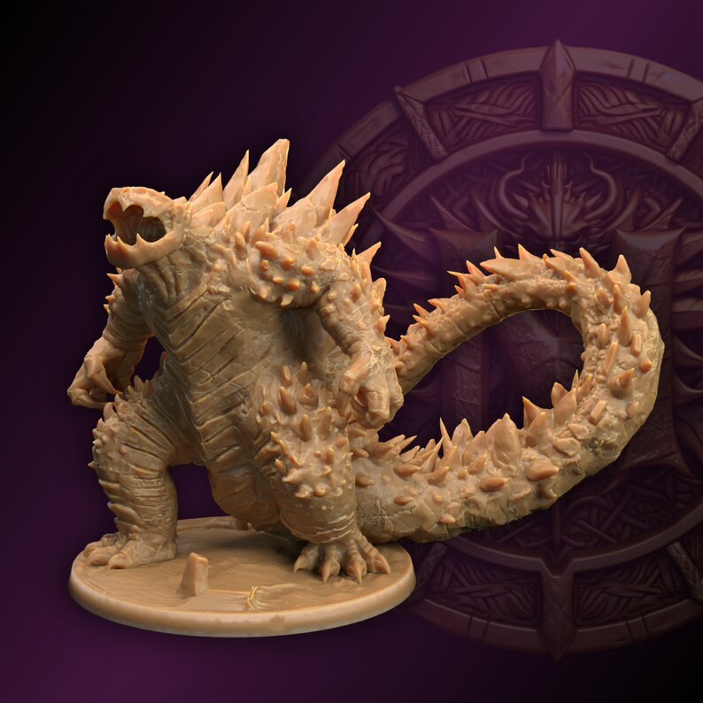3D Printing Service Dnd Figures: lava Kaiju Godzilla - Etsy