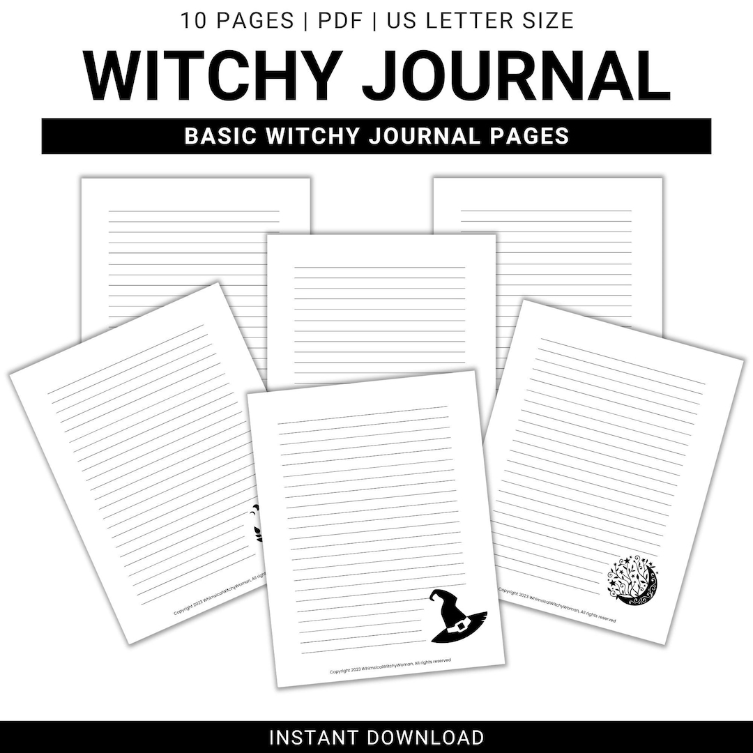Witch Journal Printable, Witchy Journal, Witchcraft Journal, Printable ...