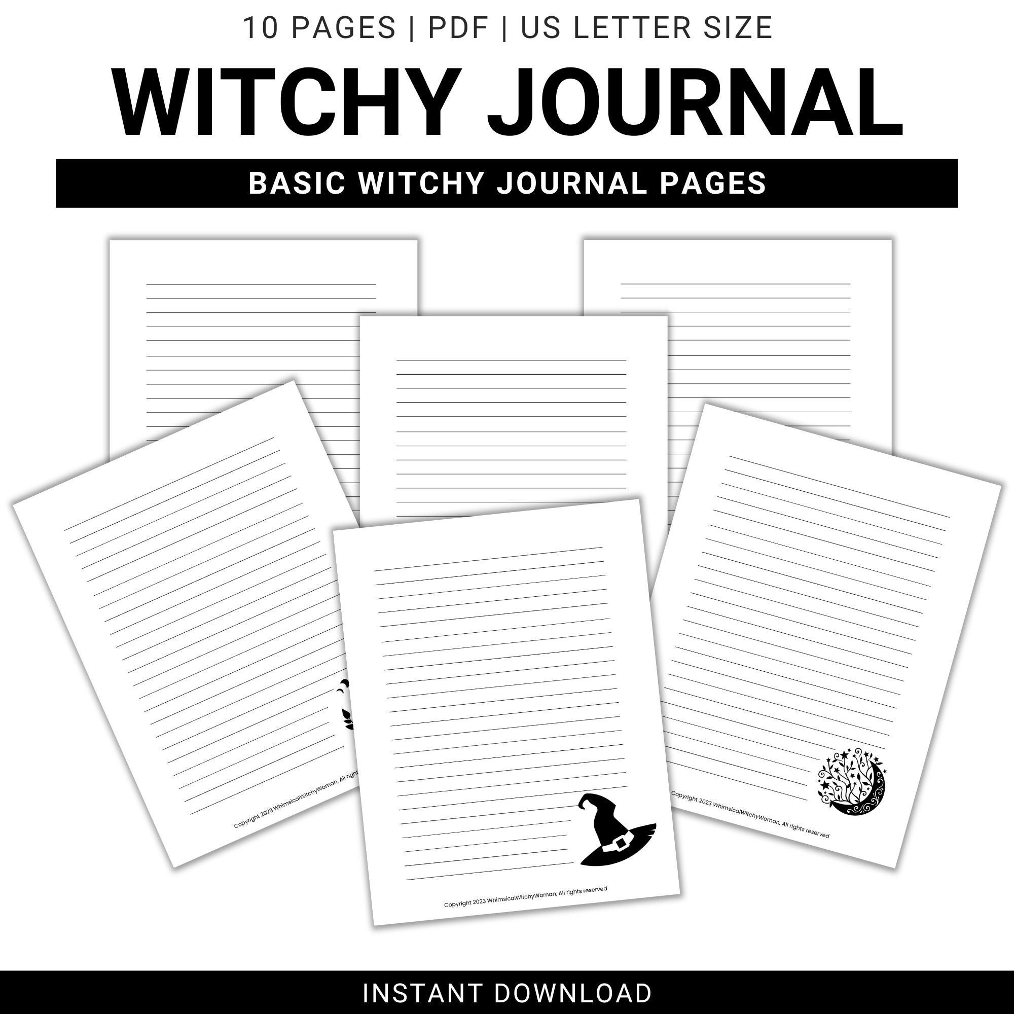 Witch Journal Printable, Witchy Journal, Witchcraft Journal, Printable ...