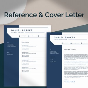 Resume Template Blue CV Template Professional Resume Template for Pages ...