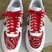 Red Bandana/paisley Custom Af1s - Etsy