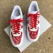 Red Bandana/paisley Custom Af1s - Etsy