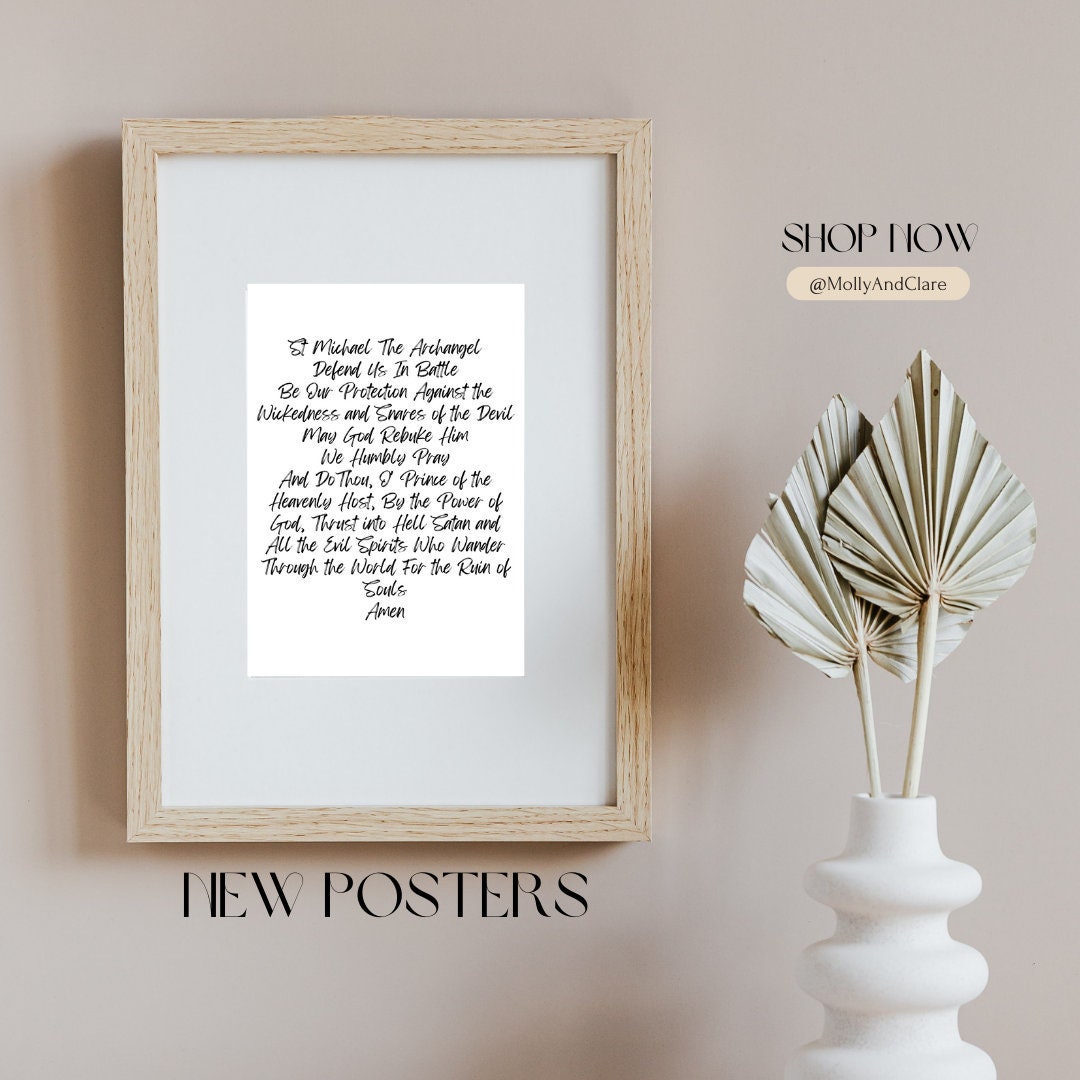 St Michael the Archangel Bible Printout -- Prayer Printout PDF -- Black ...