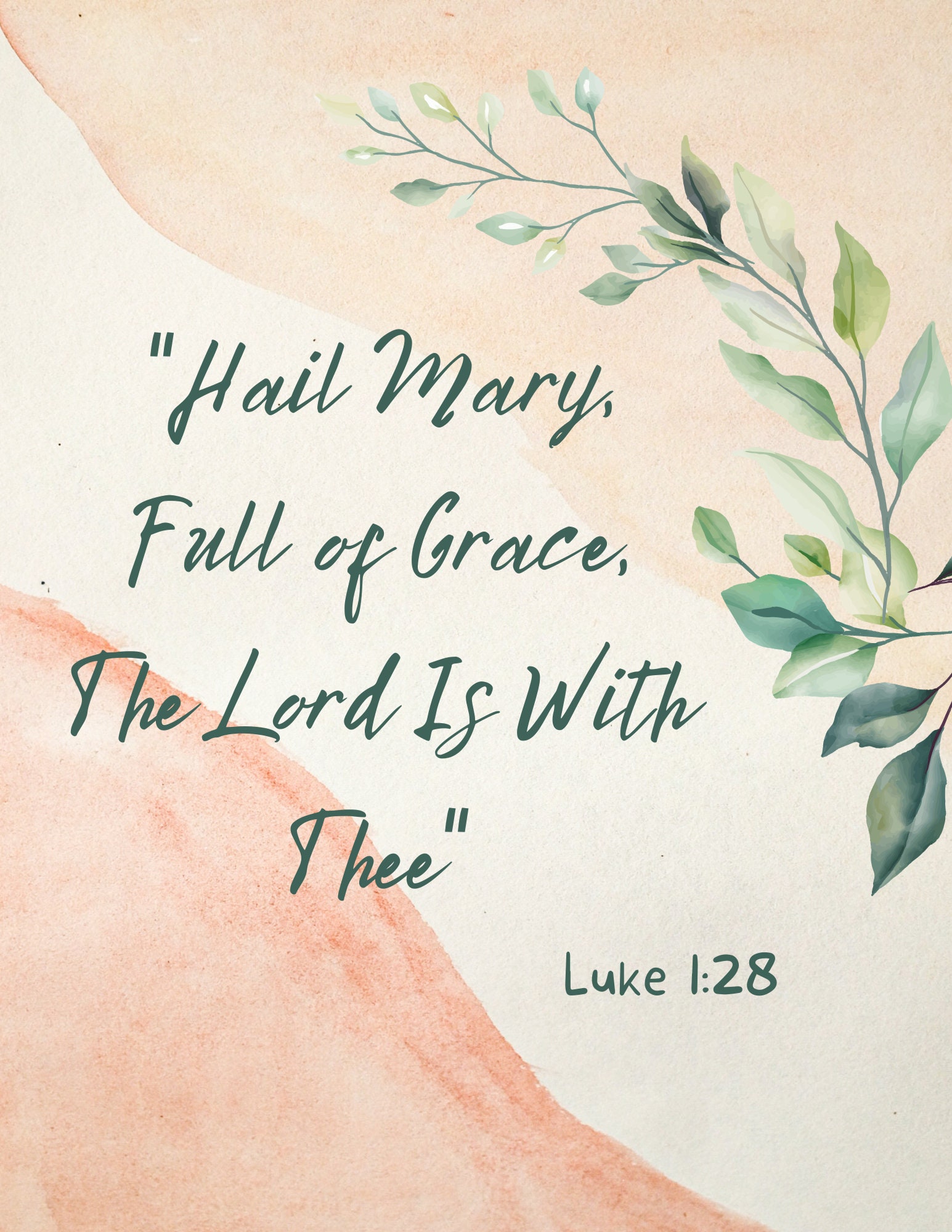 Hail Mary Bible Printout -- Prayer Printout PDF -- Arizona - Etsy